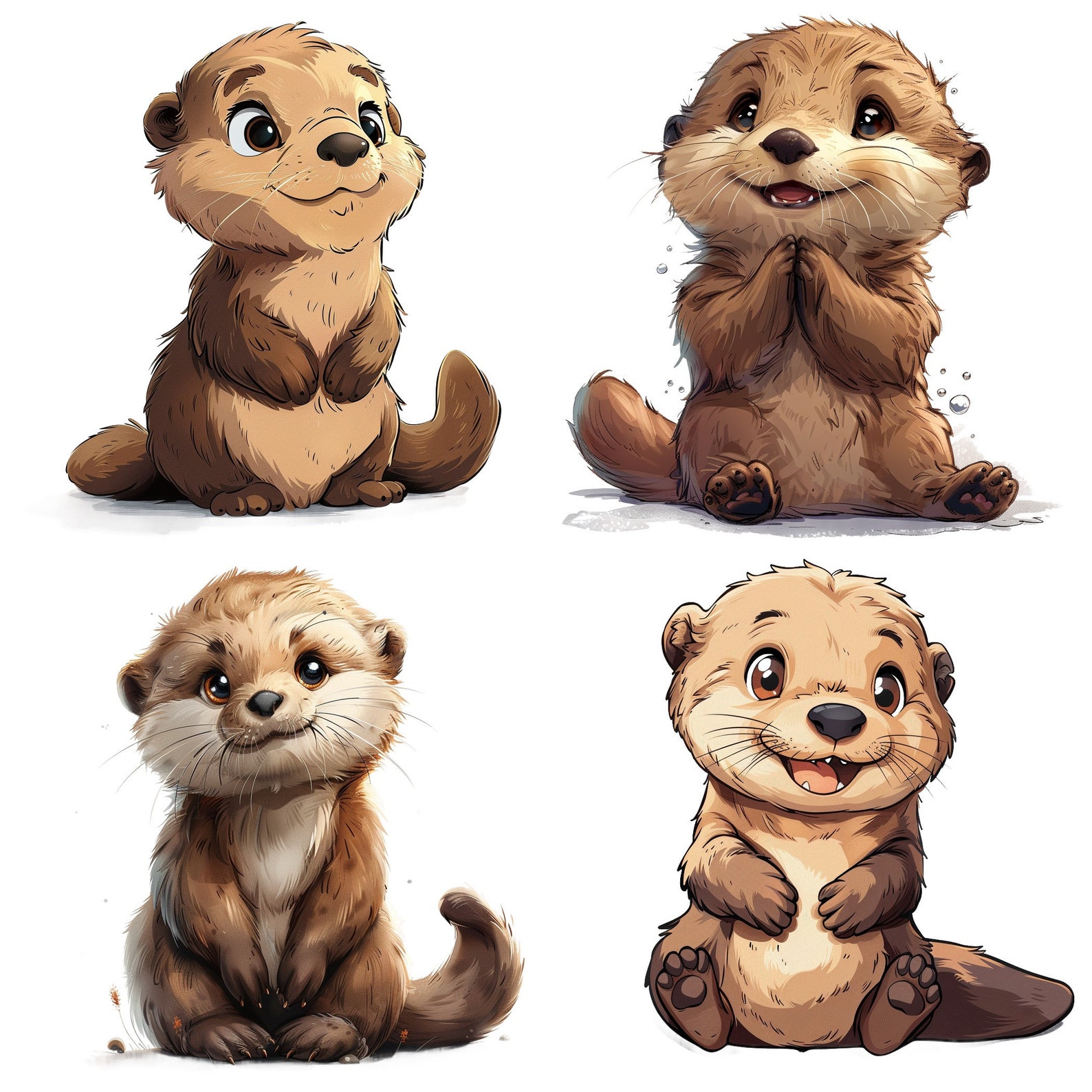 Cartoon Sea Otter PNG Clipart, 47 Adorable Sea Otter Transparent BG ...