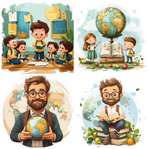 39 World Teachers' Day PNG Clipart Bundle, Teachers’ Day Printable ...