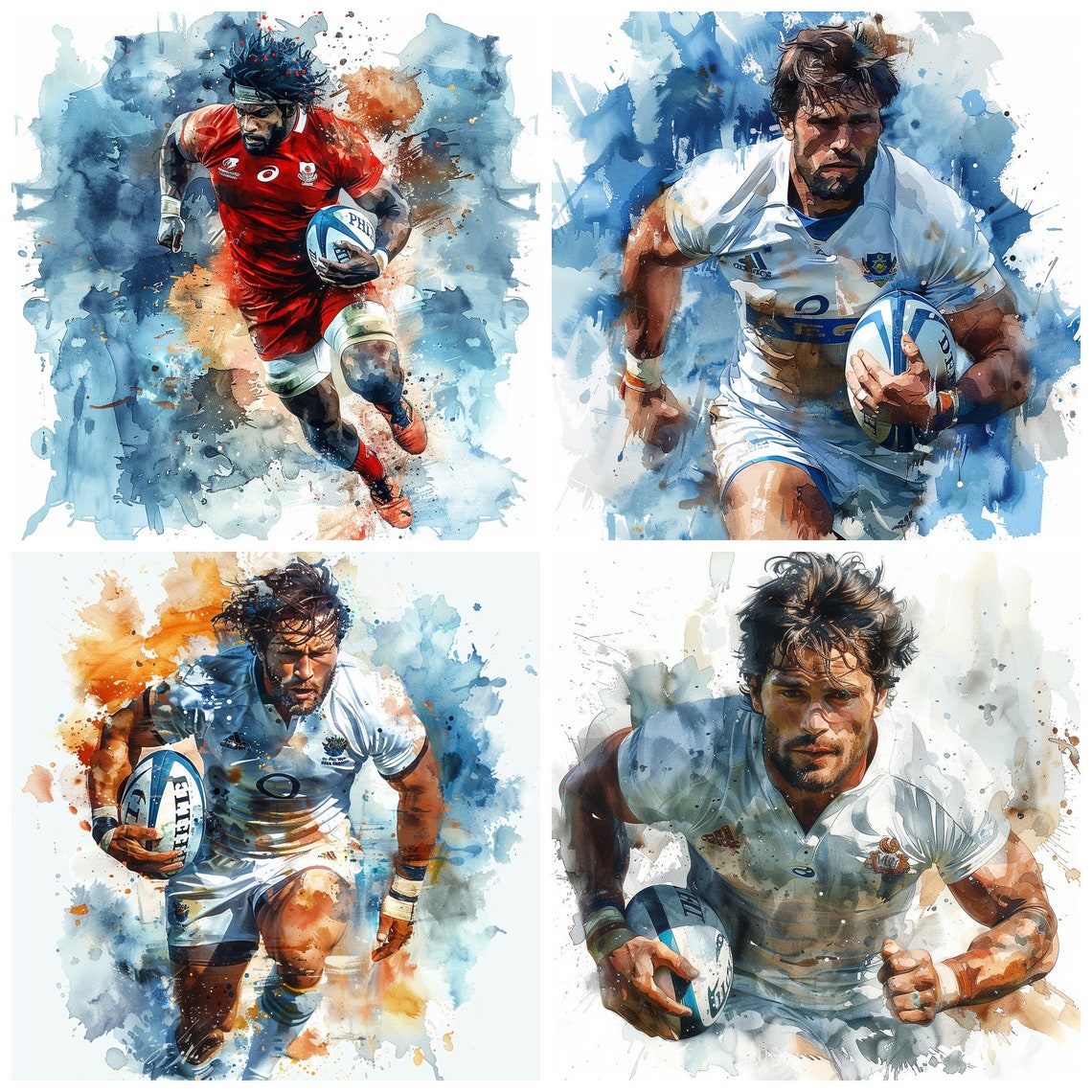 Rugby PNG Clipart, Watercolor 28 Rugby Player Snapshot Sport Image ...