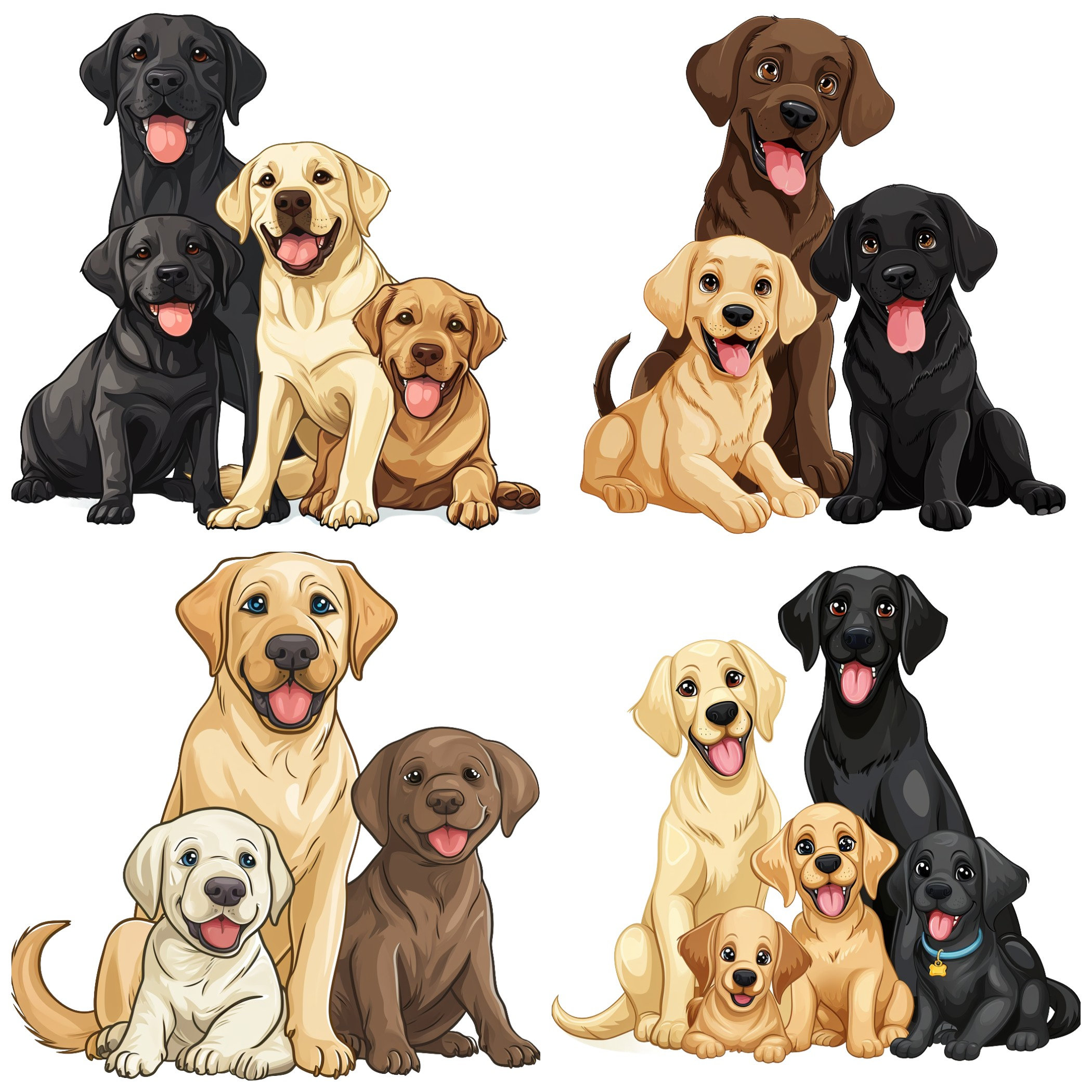 43 Cartoon Labrador Retriever PNG Clipart, Adorable Labrador Dog Breed ...