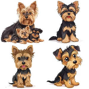 Cartoon Yorkshire Terrier PNG Clipart, 33 Adorable Yorkshire Terrier ...