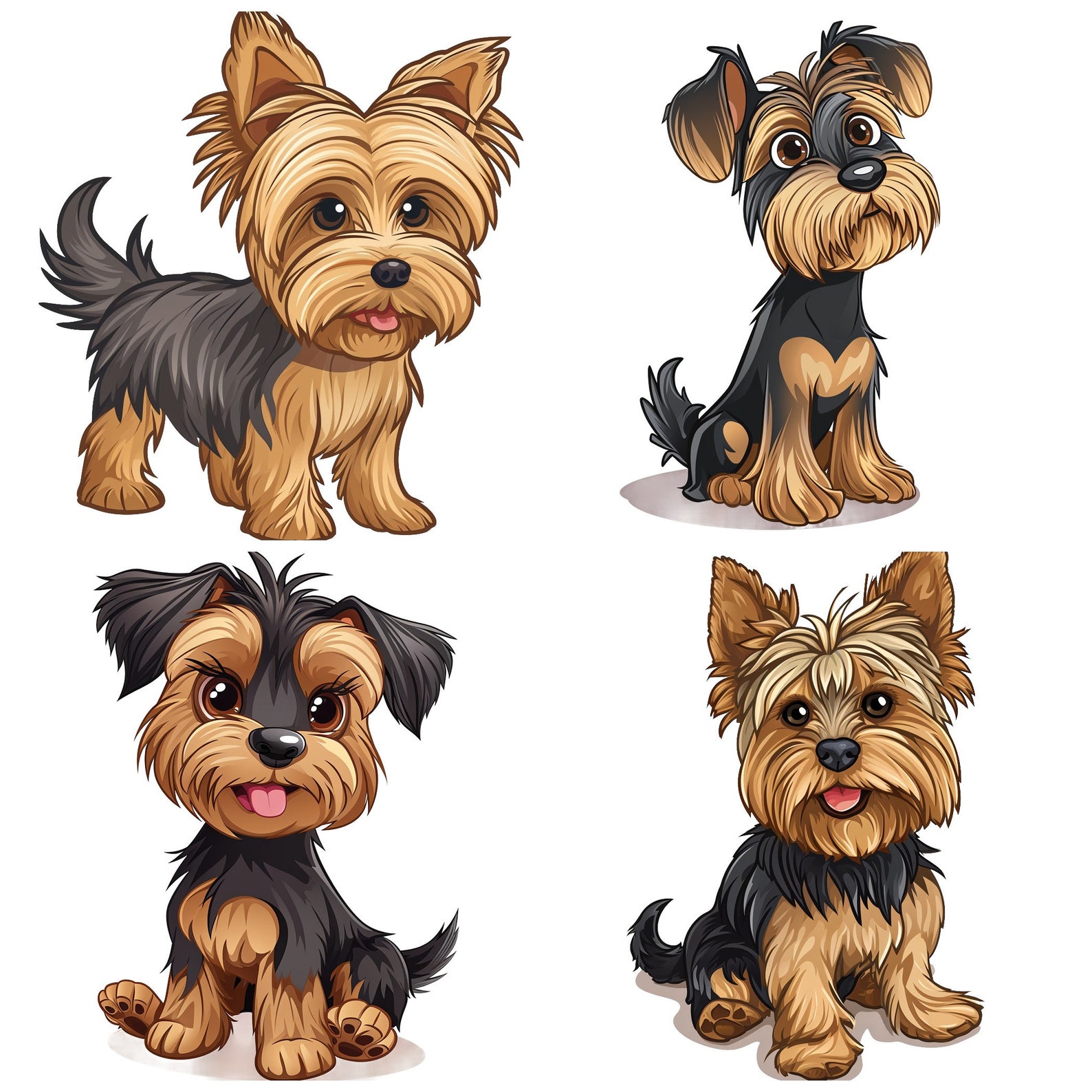 Cartoon Yorkshire Terrier PNG Clipart, 33 Adorable Yorkshire Terrier ...