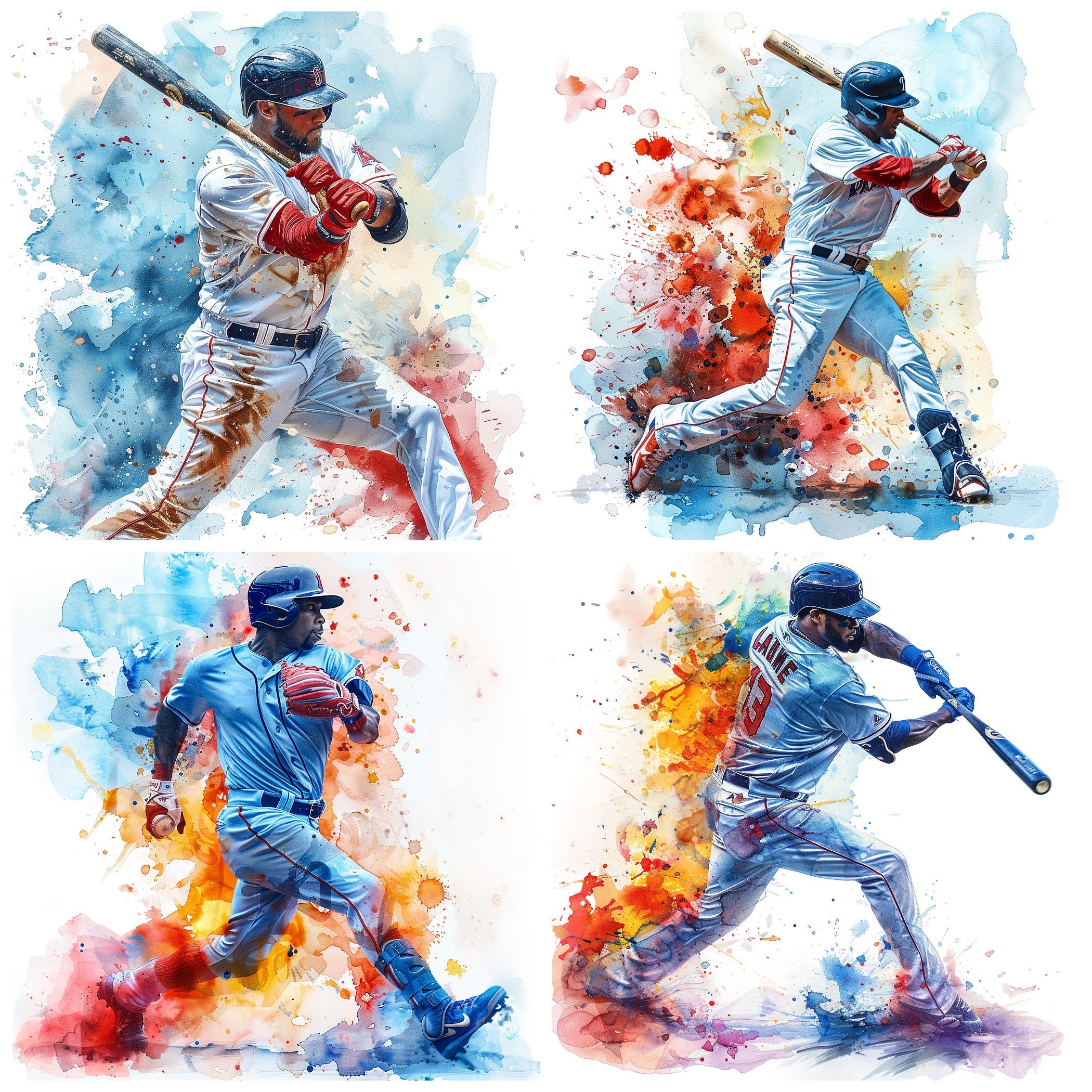Baseball PNG Sport Game Clipart, Watercolor 47 Baseball Player Dynamic ...
