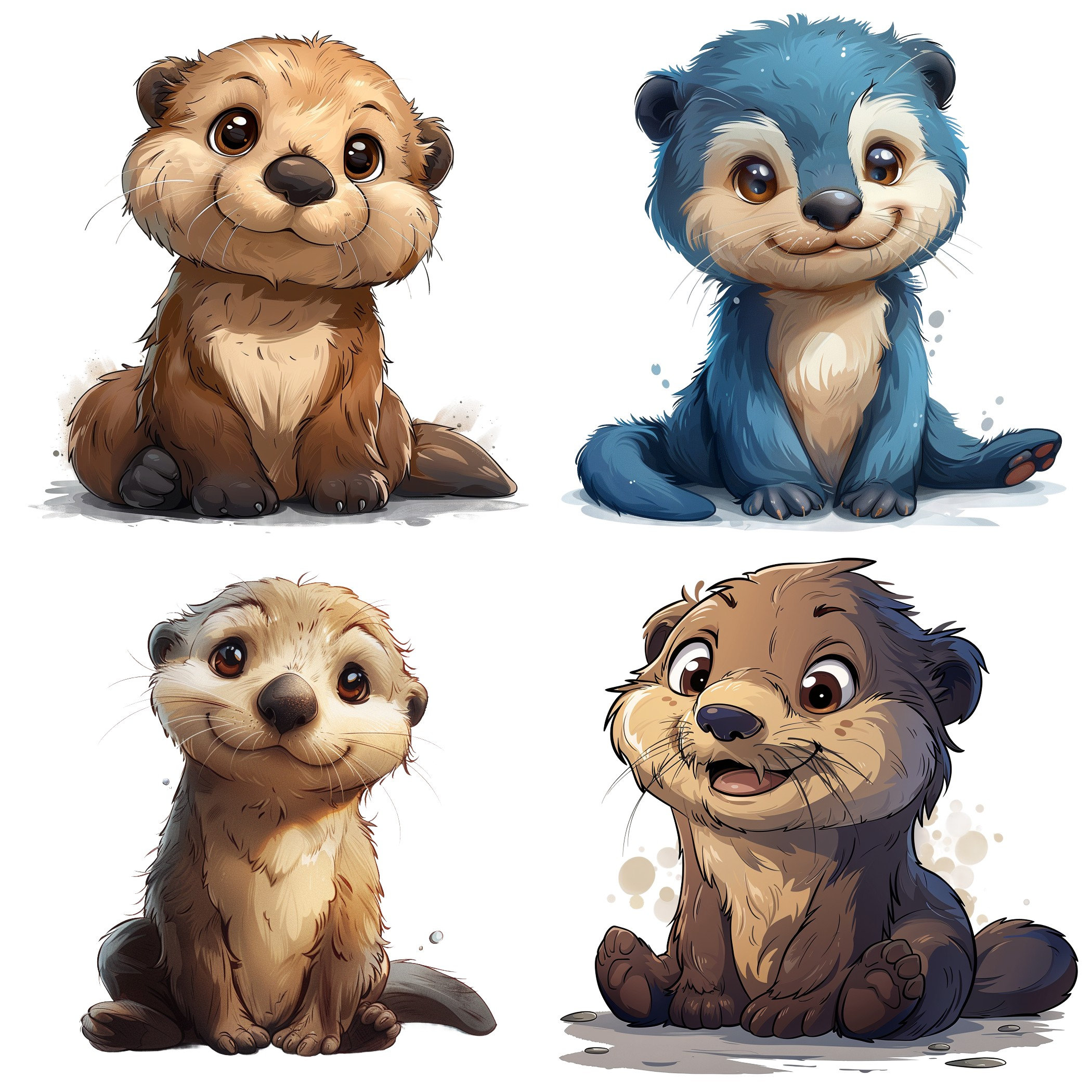 Cartoon Sea Otter PNG Clipart, 47 Adorable Sea Otter Transparent BG ...