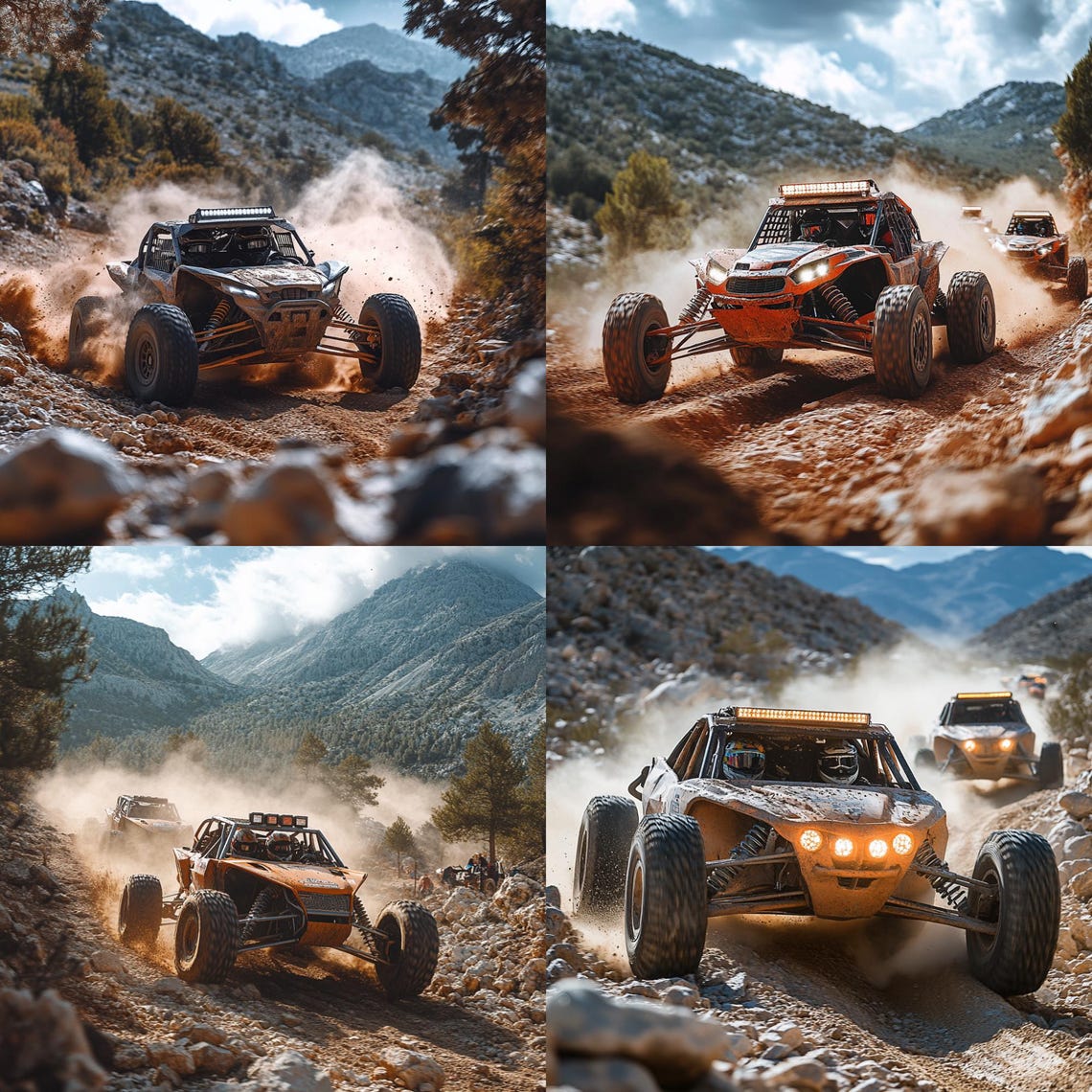 Off-road Fury Buggies on Rugged Terrain PNG Clipart Bundle, Buggy ...