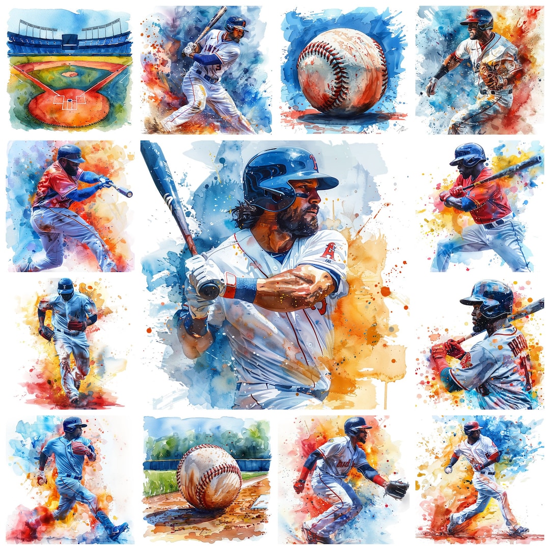 Baseball PNG Sport Game Clipart, Watercolor 47 Baseball Player Dynamic ...