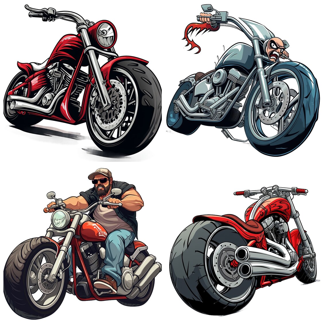 Cartoon Motorbike PNG Clipart, 37 Motorcycle Cartoon Character Image ...