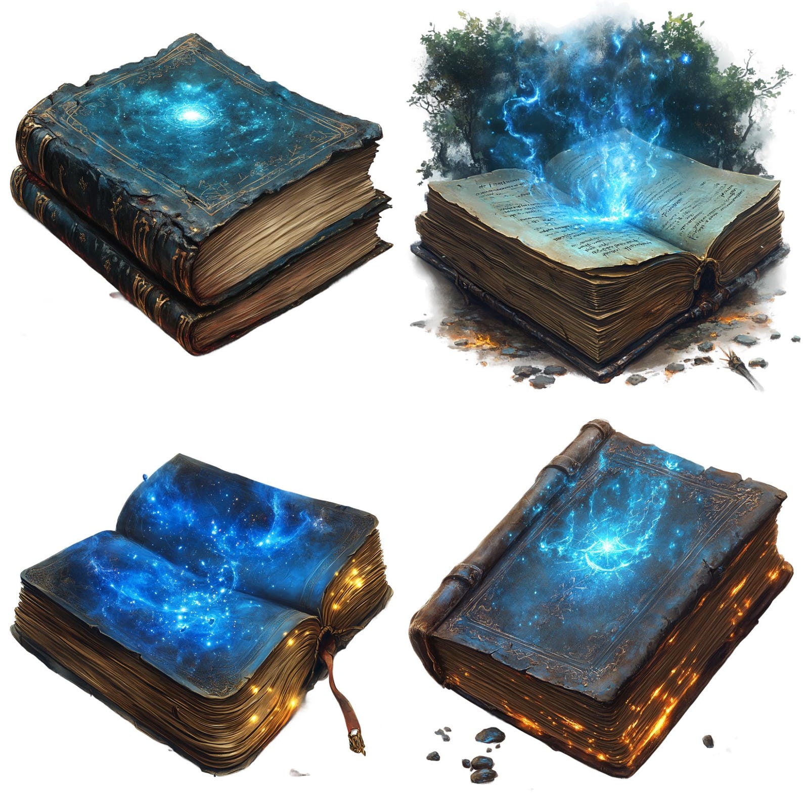 28 Arcane Spellbook PNG Clipart Bundle, Watercolor Mystic Book ...