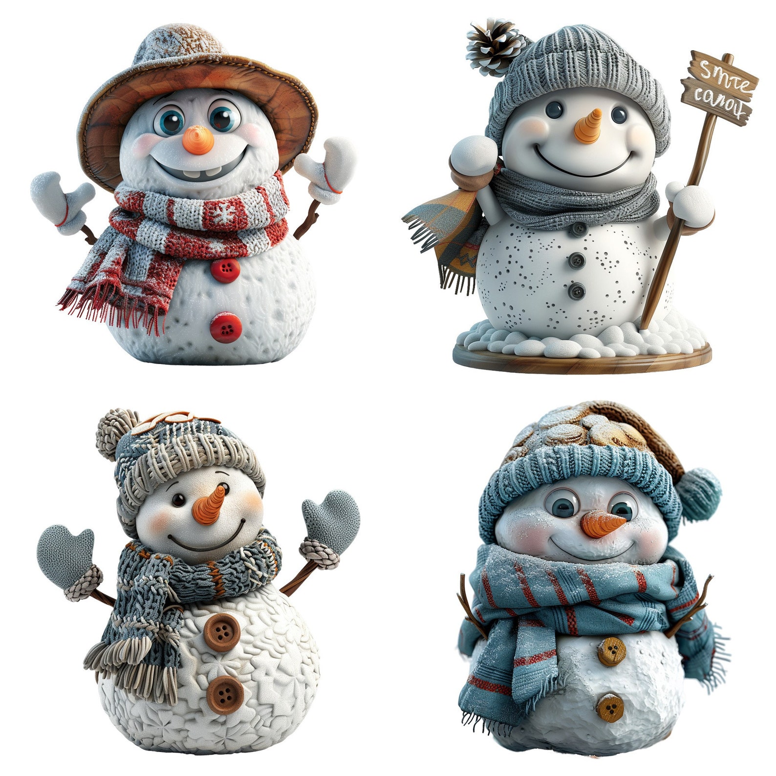 Snowman PNG Clipart, 48 Animated Cute Snowman Illustration, Cartoon ...