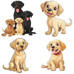 43 Cartoon Labrador Retriever PNG Clipart, Adorable Labrador Dog Breed ...