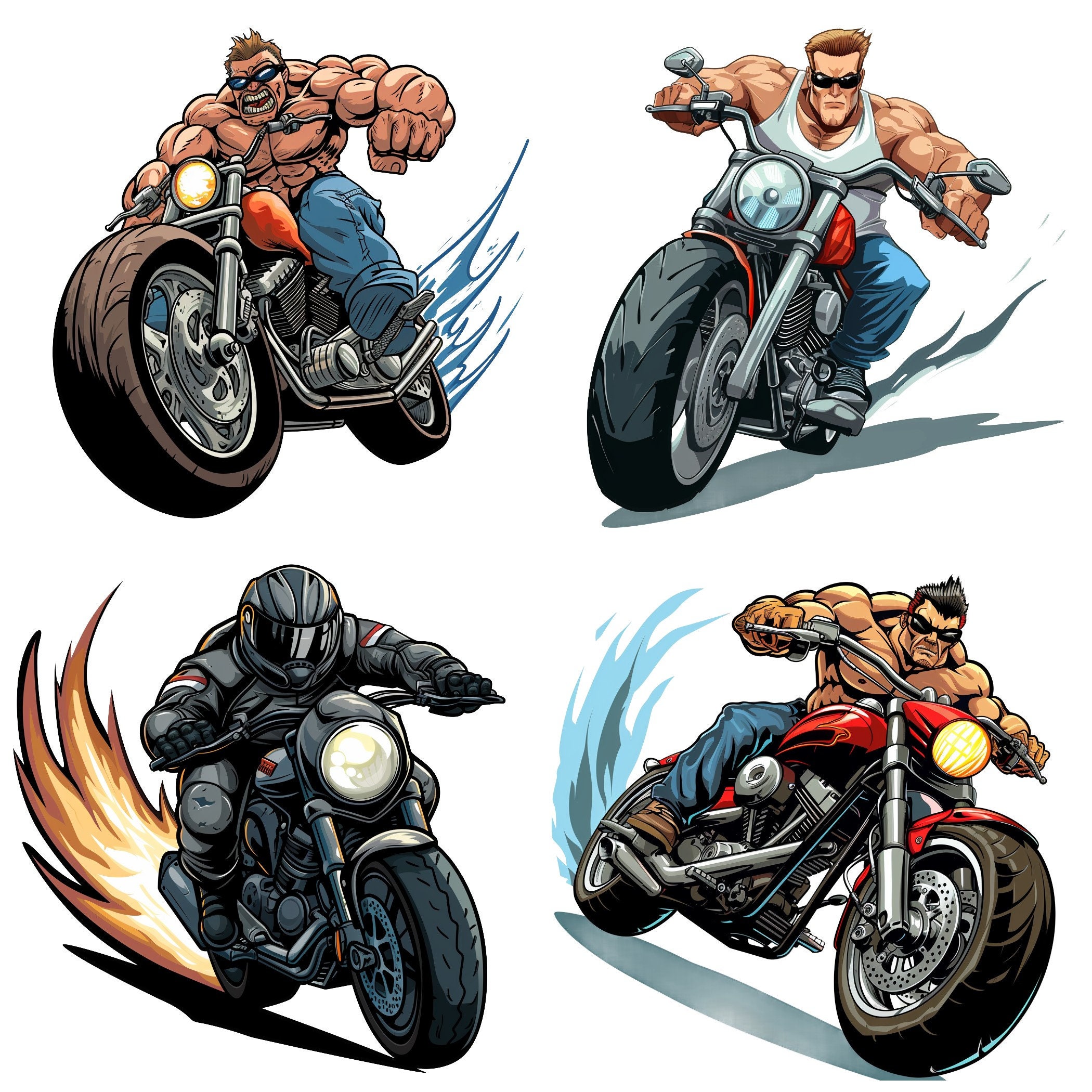 Cartoon Motorbike PNG Clipart, 37 Motorcycle Cartoon Character Image ...