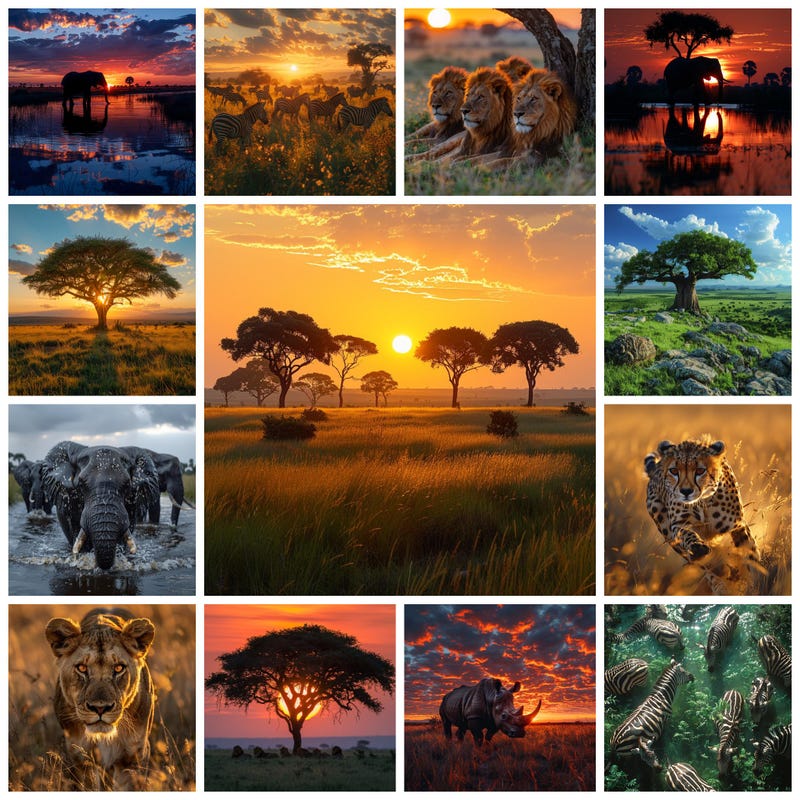 African Scenery - Etsy