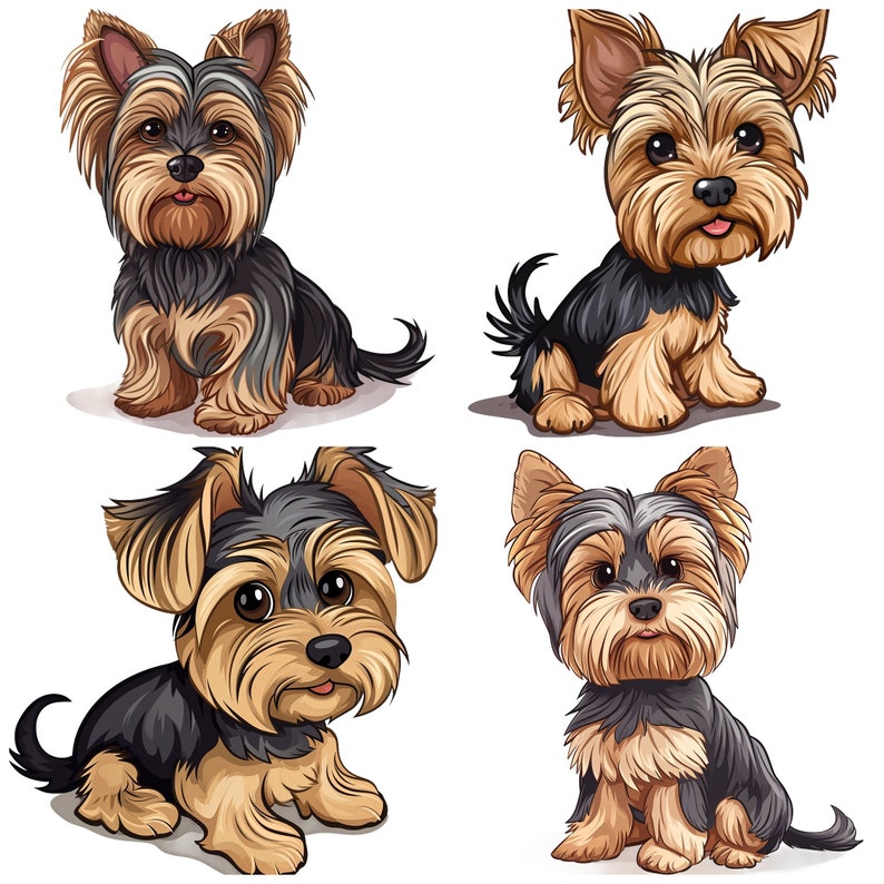 Cartoon Yorkshire Terrier PNG Clipart, 33 Adorable Yorkshire Terrier ...