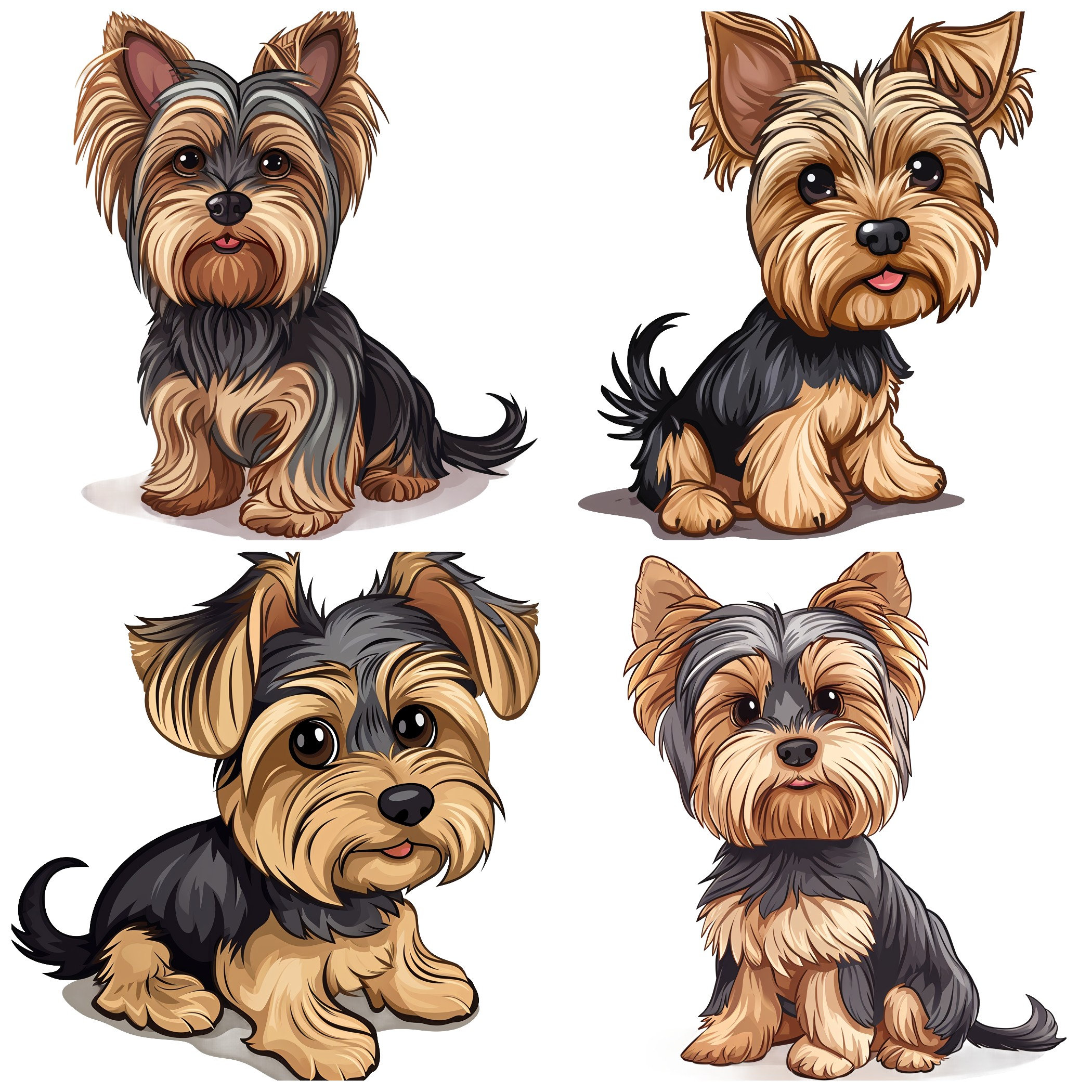 Cartoon Yorkshire Terrier PNG Clipart, 33 Adorable Yorkshire Terrier ...