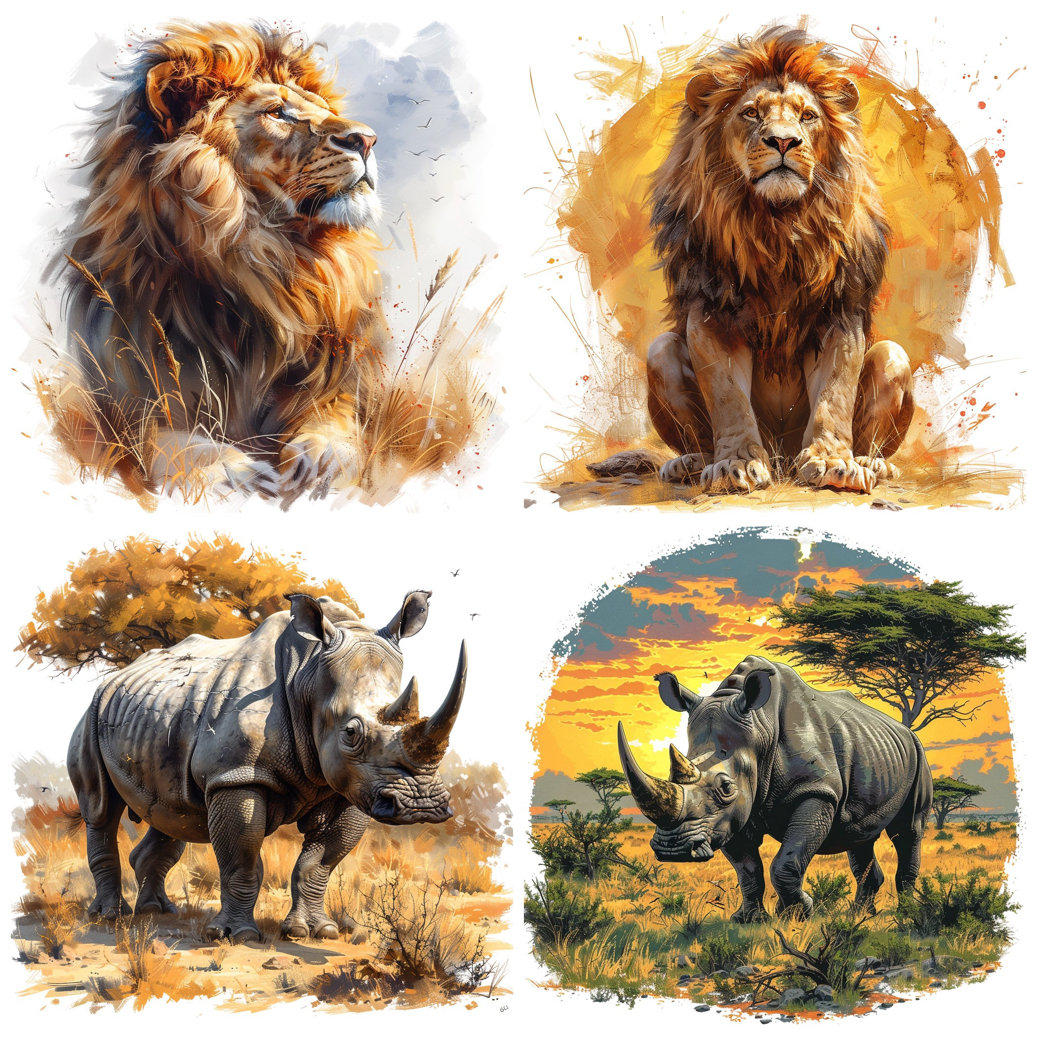 47 Africa Savannah Animals PNG Clipart , Watercolor Savanna Wildlife ...