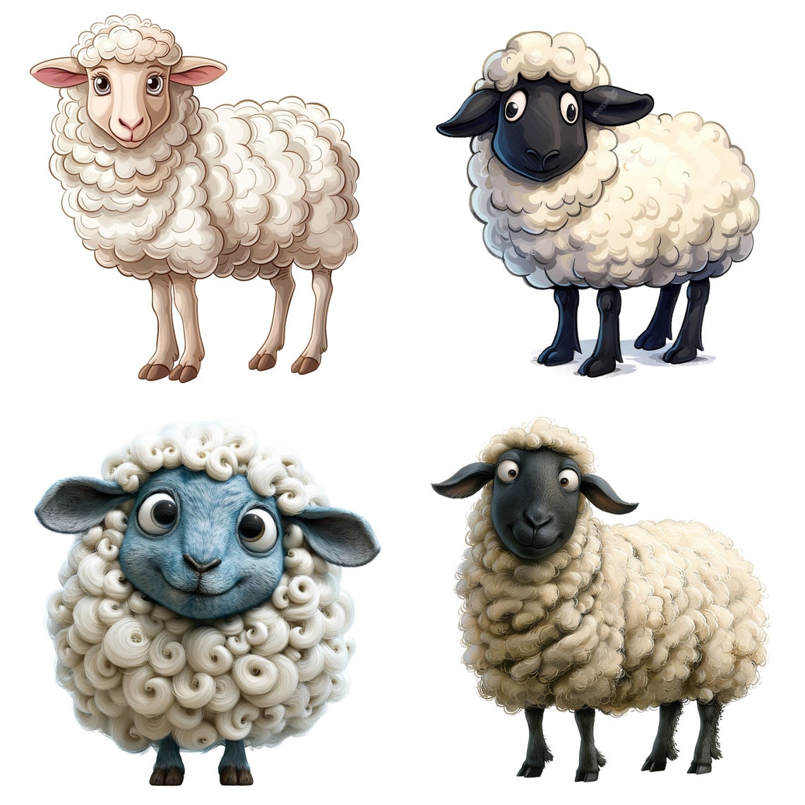 Cartoon Sheep PNG Clipart, Adorable Sheep Illustration, Animated Sheep ...