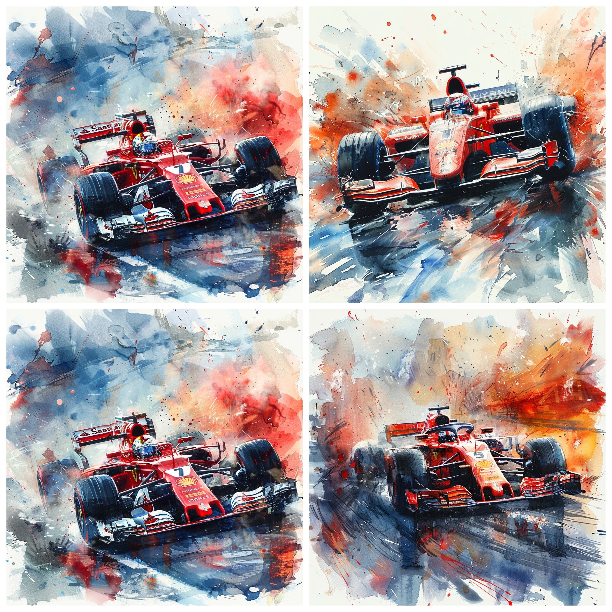 Formula 1 PNG Clipart, Watercolor F1 Race Car Poster Image, Motorsport ...