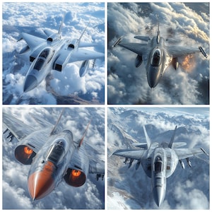 44 Jet Fighter Realistic Photography PNG Bundle, Supersonic Fighter Jet ...