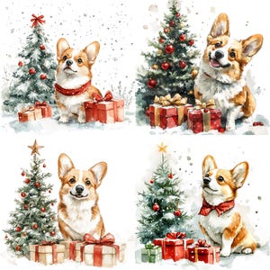 42 Christmas Corgi PNG Clipart Bundle, Xmas Corgi Dog Breed ...