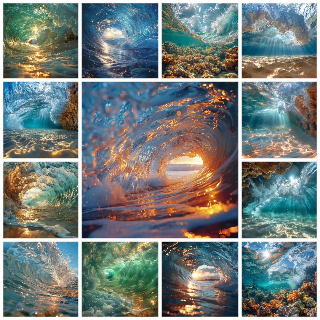 45 Dynamic Wave Landscapes PNG: A Stunning Collection of Coastal ...