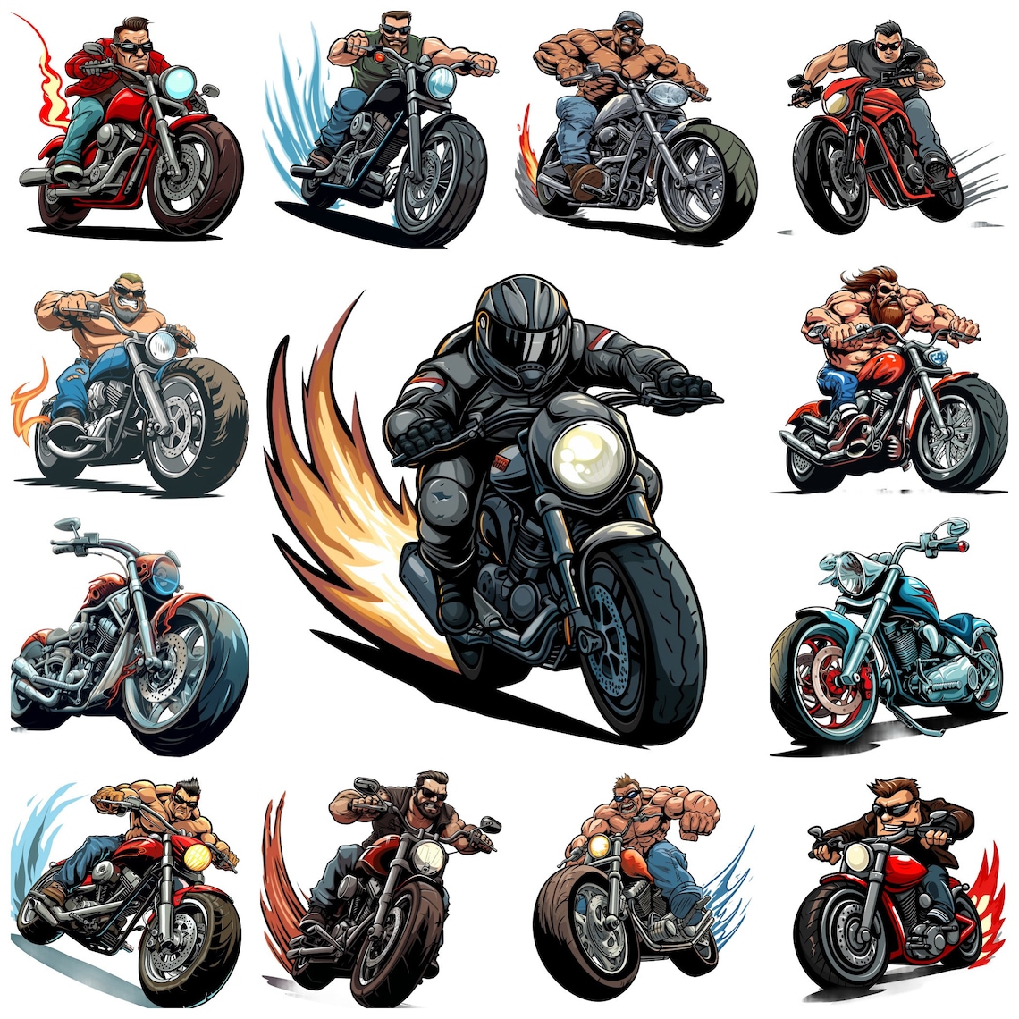 Cartoon Motorbike PNG Clipart, 37 Motorcycle Cartoon Character Image ...