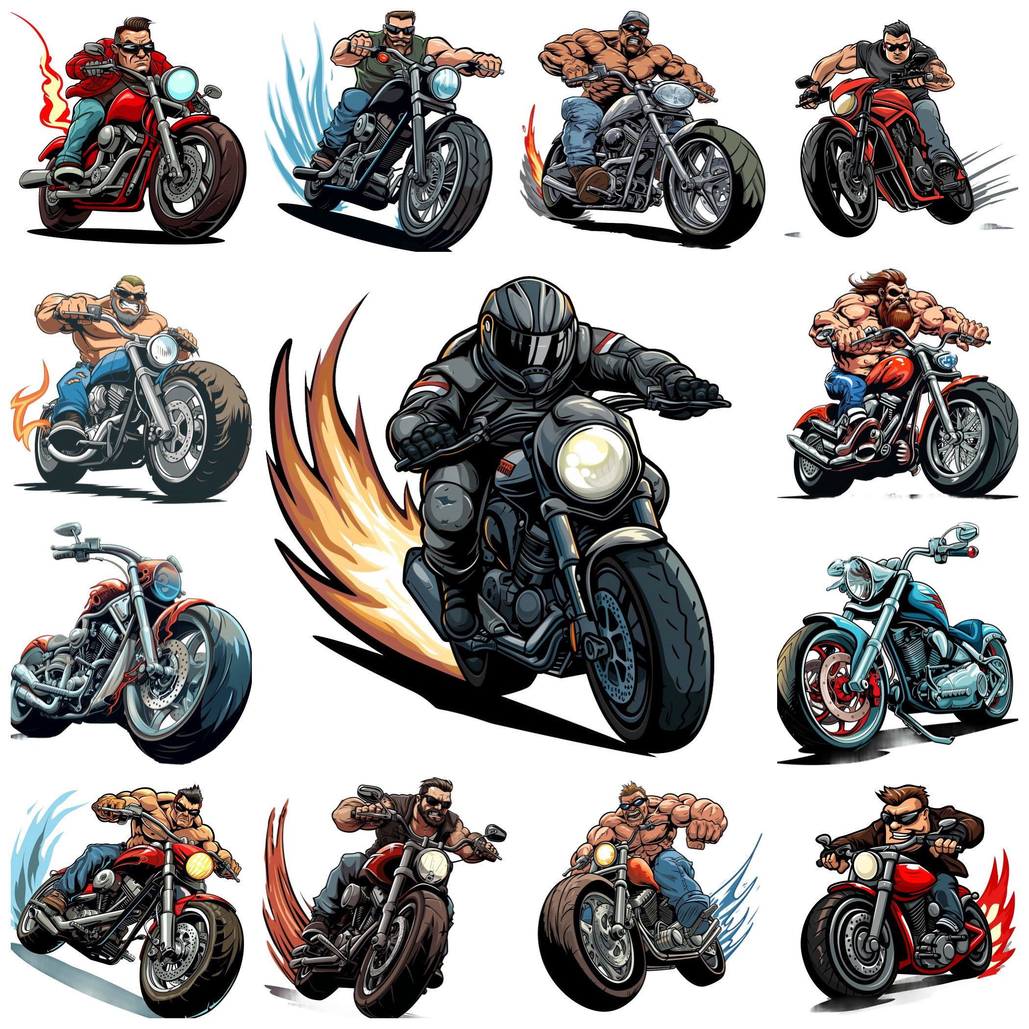 Cartoon Motorbike PNG Clipart, 37 Motorcycle Cartoon Character Image ...