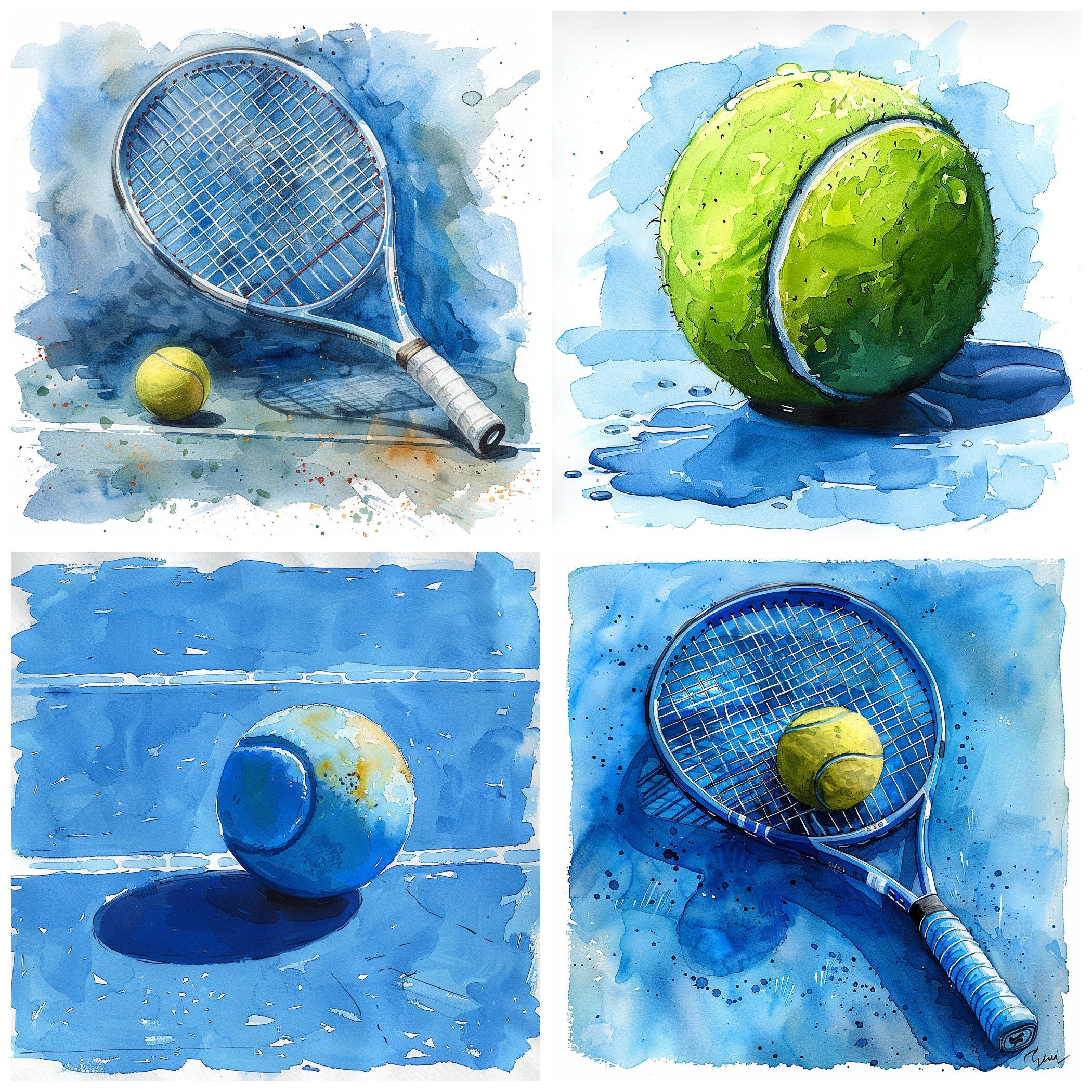 Watercolor Tennis Sport PNG Clipart, 28 Tennis Player Snapshot Dynamic ...