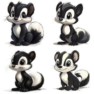 27 Cute Skunk PNG Clipart Bundle, Cartoon Adorable Skunk Transparent ...