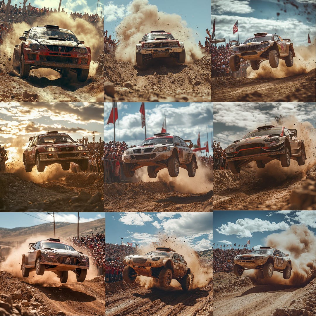 Rallycross Car Art PNG Clipart Bundle, Dust Cloud Race Realistic ...