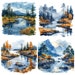 Rushing River PNG Landscape Clipart, Watercolor River Rapids Scenery ...