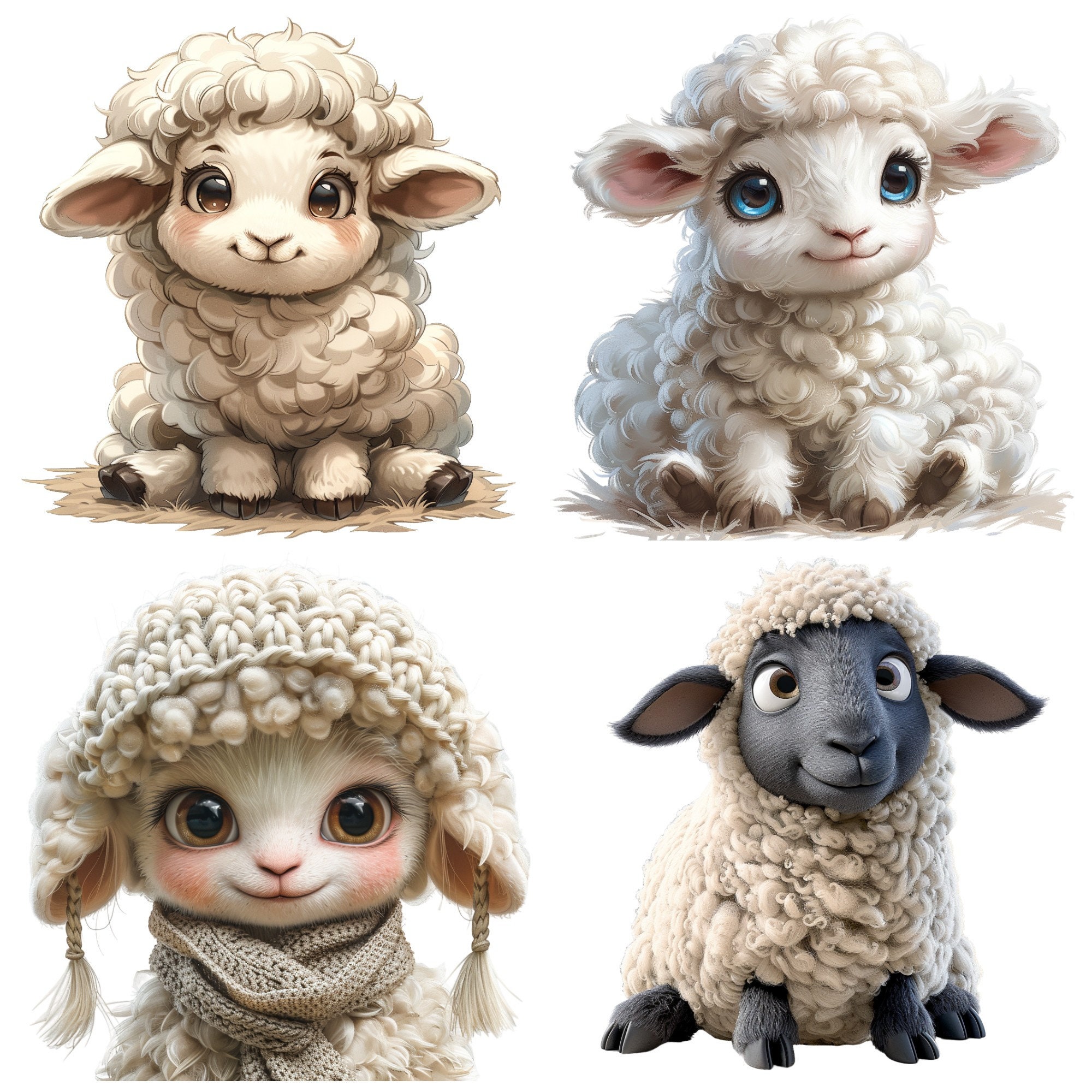 Cartoon Sheep PNG Clipart, Adorable Sheep Illustration, Animated Sheep ...