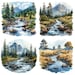 Rushing River PNG Landscape Clipart, Watercolor River Rapids Scenery ...