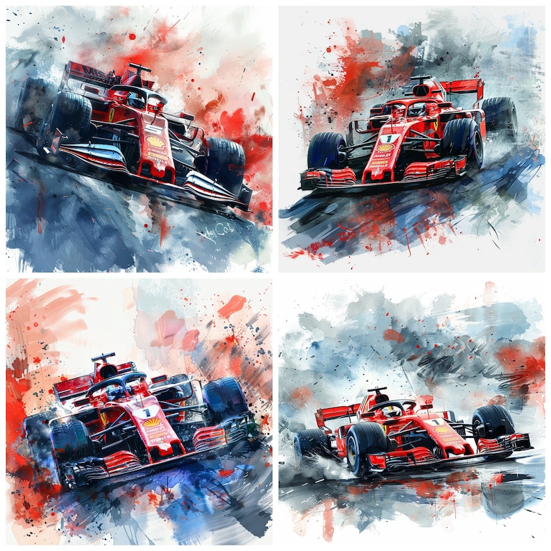 Formula 1 PNG Clipart, Watercolor F1 Race Car Poster Image, Motorsport ...