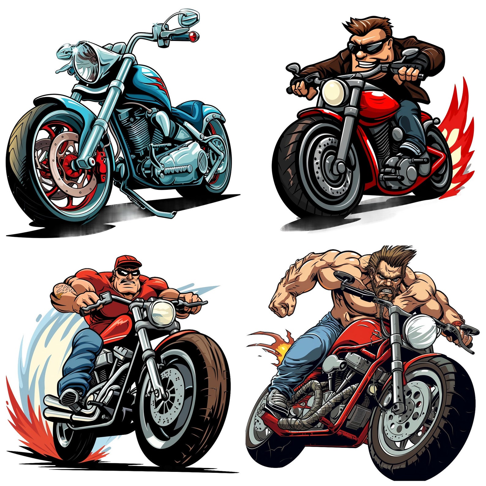 Cartoon Motorbike PNG Clipart, 37 Motorcycle Cartoon Character Image ...