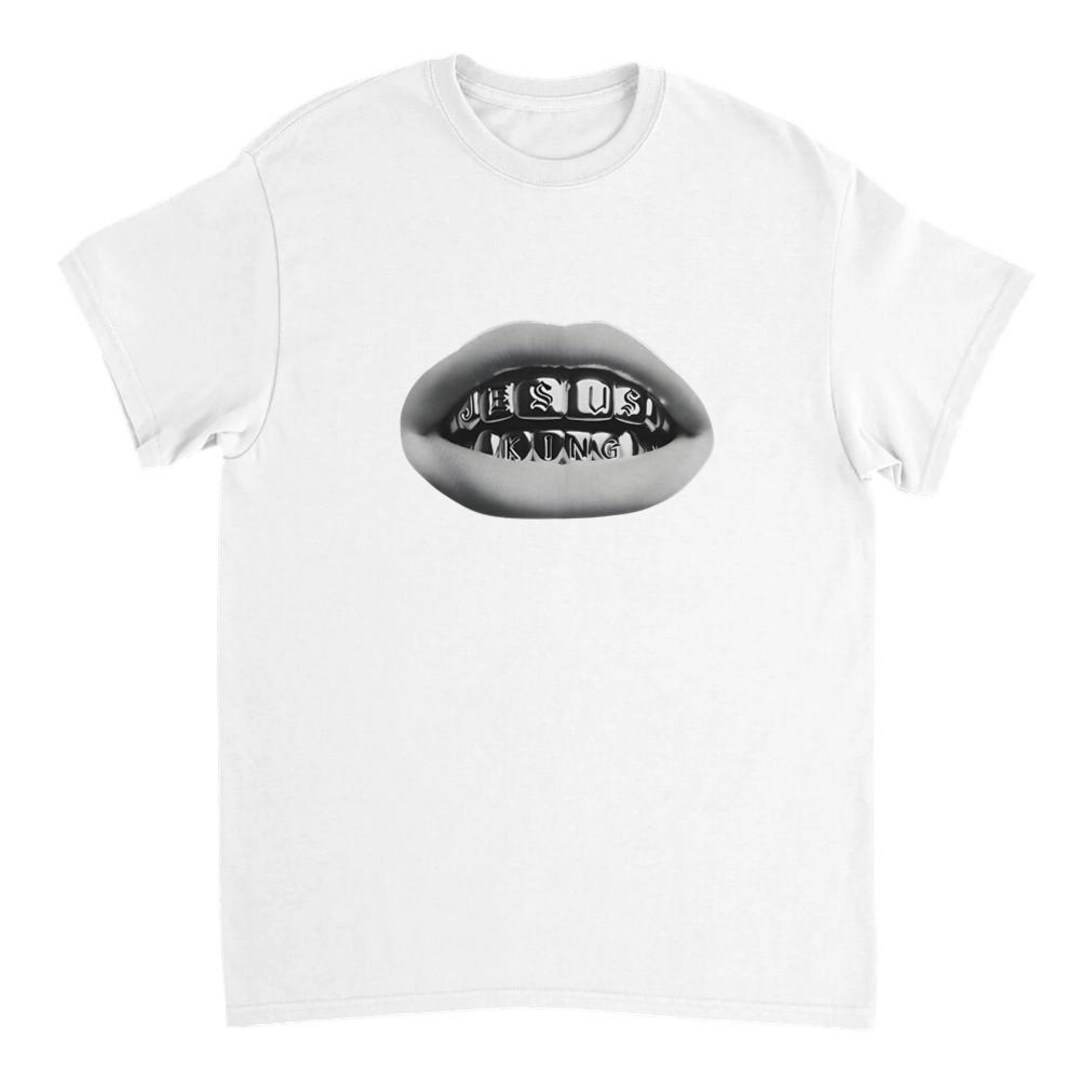 Grilled Teeth Jesus is King T-shirt Grills Aesthetic Graphic Tee ...