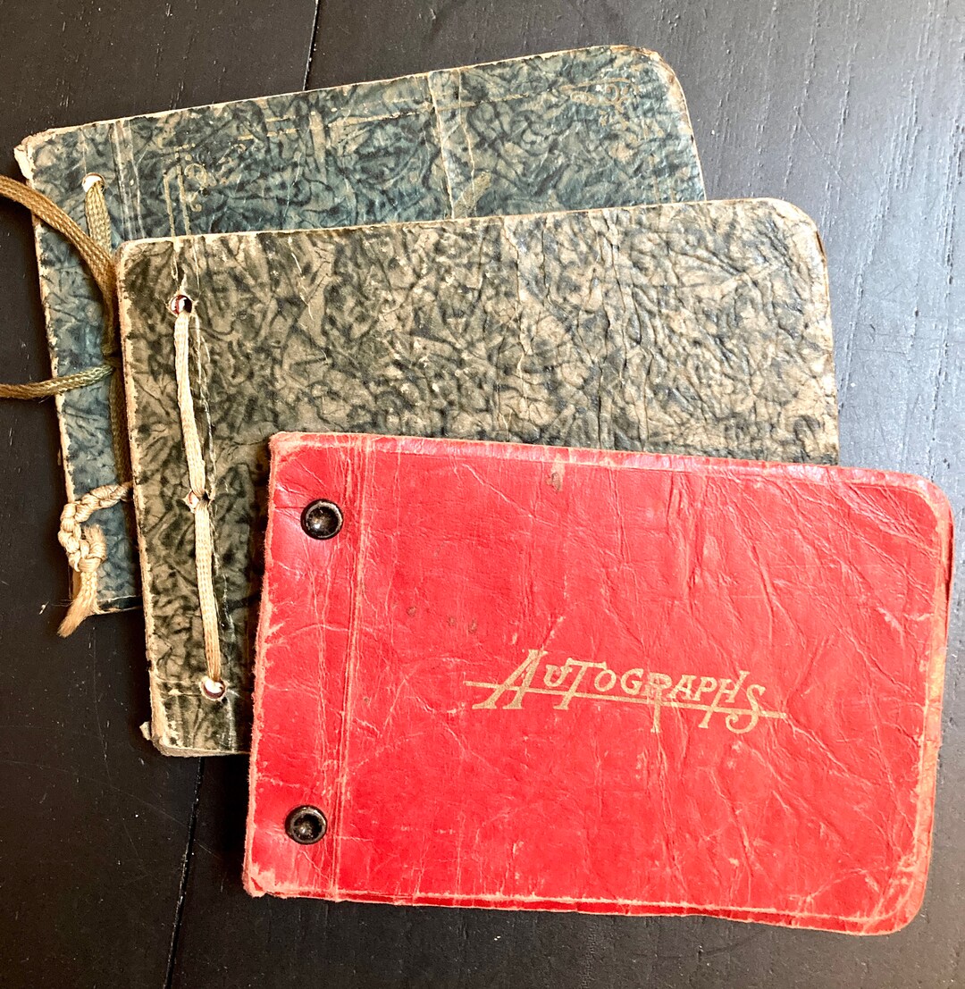 3 Vintage Autograph Books From the 30s & 40s. Autograph Books, School ...