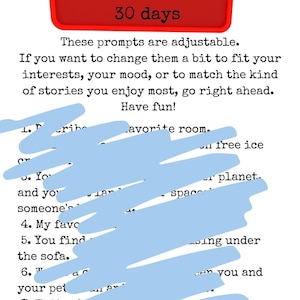 30 Days of Writing for Kids! Download and Print, PDF, 30 Day Challenge ...