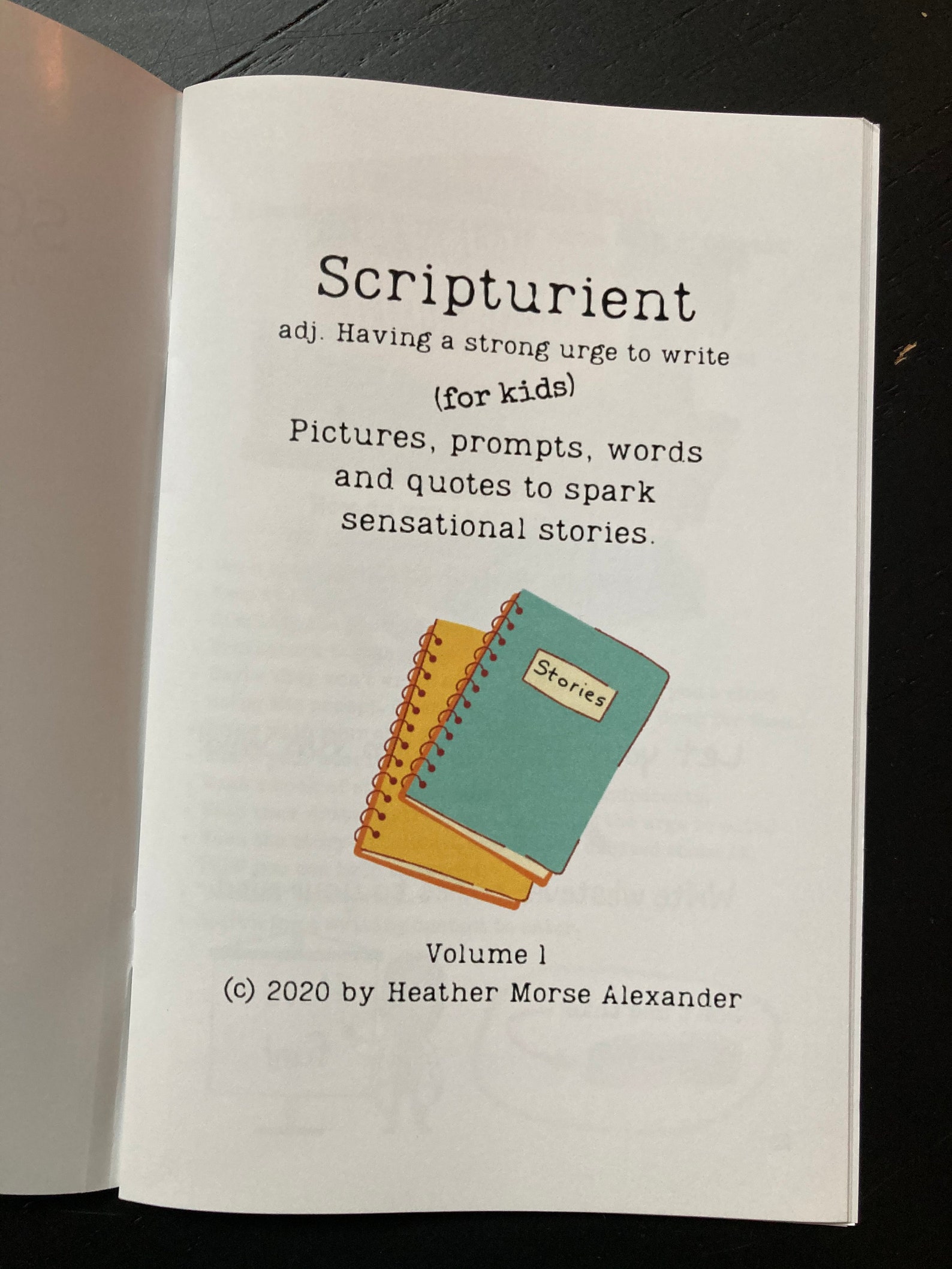 Writing Prompts Book for Kids Scripturient Writing | Etsy