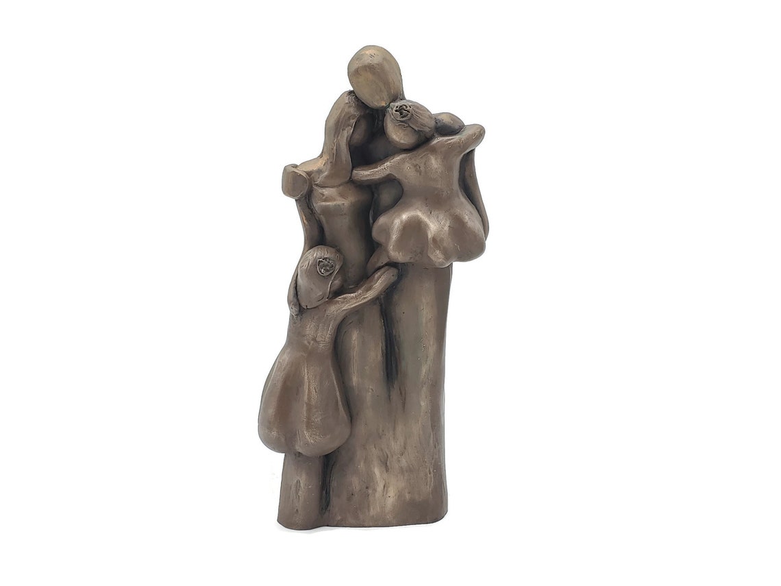 8th Anniversary Family of Four Portrait Sculpture With a | Etsy
