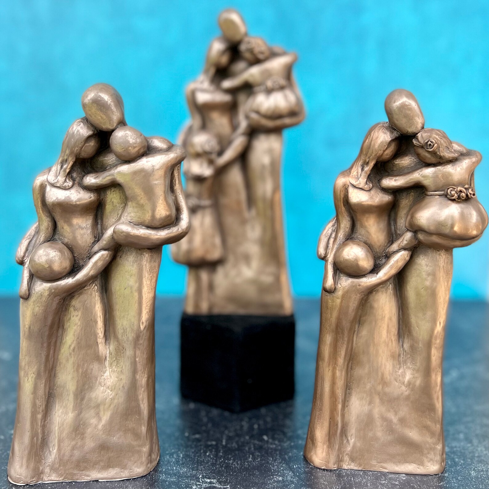8th Anniversary Family of Four Portrait Sculpture With a - Etsy
