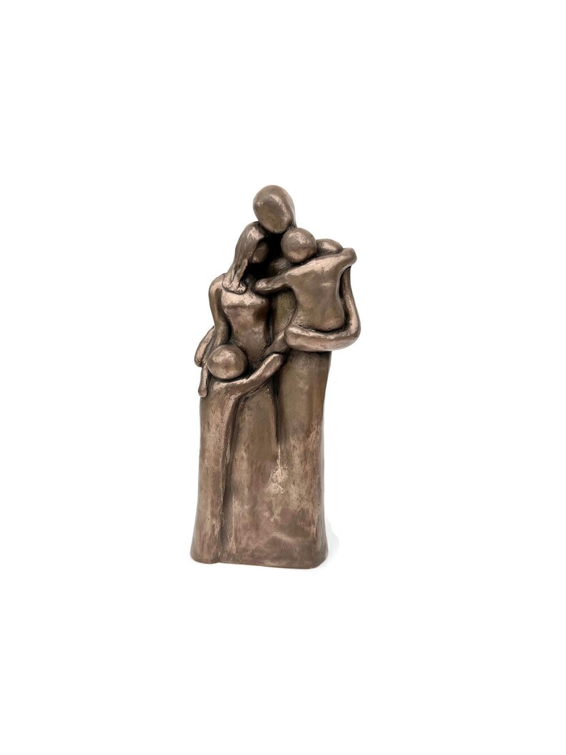 8th Anniversary Family of Four Portrait Sculpture With a - Etsy