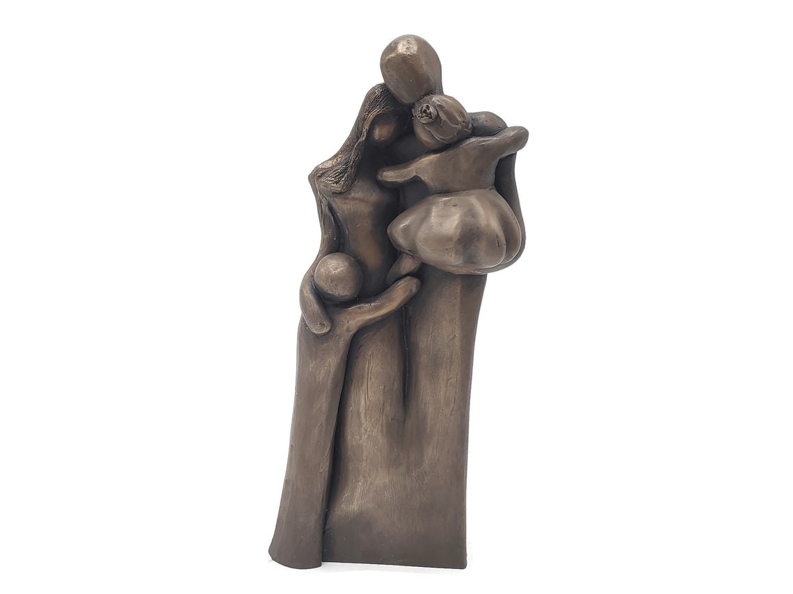 8th Anniversary Family of Four Portrait Sculpture With a | Etsy