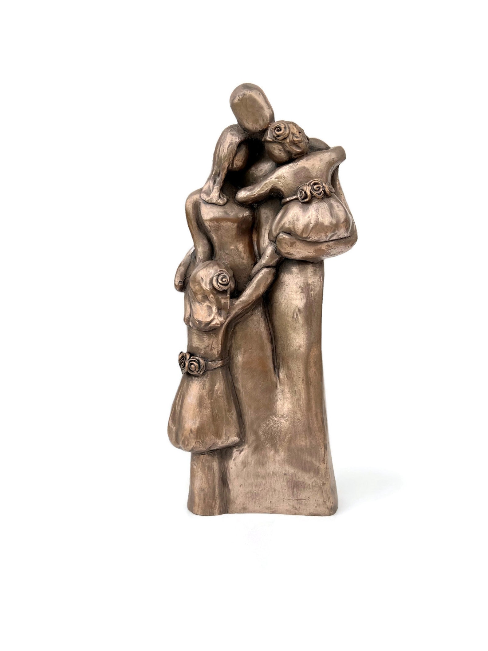 8th Anniversary Family of Four Portrait Sculpture With a - Etsy