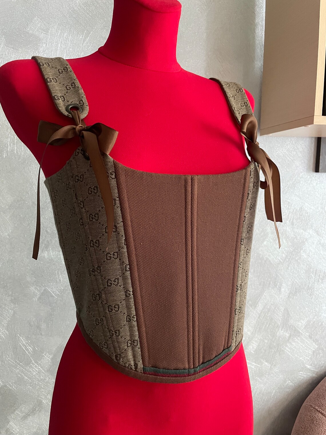 Upcycling Corset, Corset Top, Corset From Polo, Polo Corset, Upcycled ...
