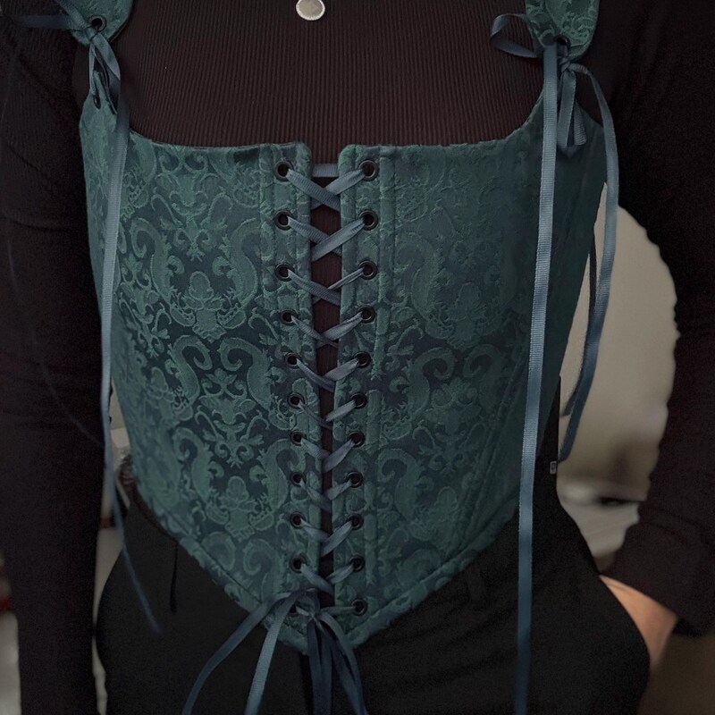 Green Corset - Etsy
