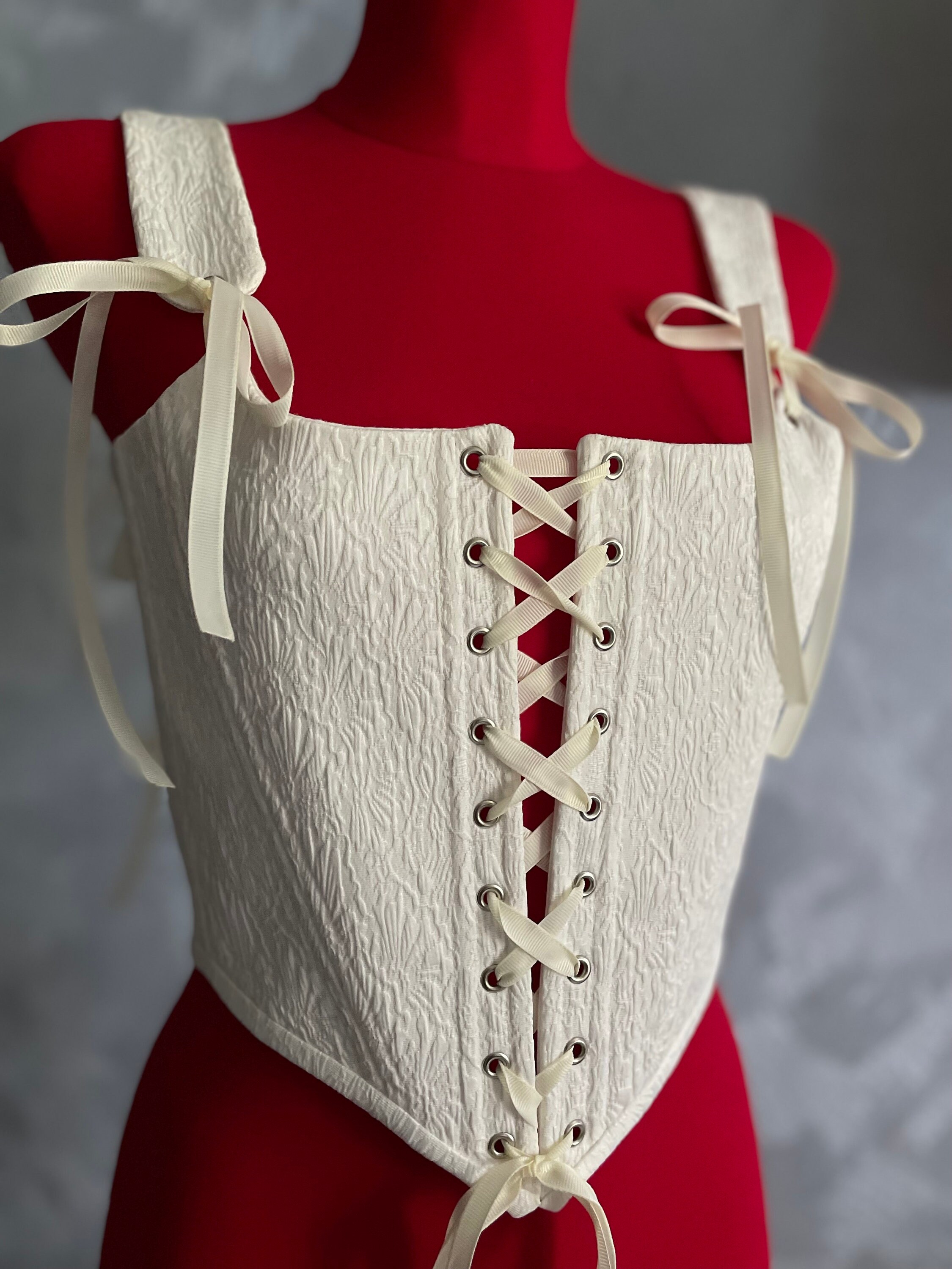 Renaissance Corset, Double Lace Corset, Corset Top, Handmade Corset ...
