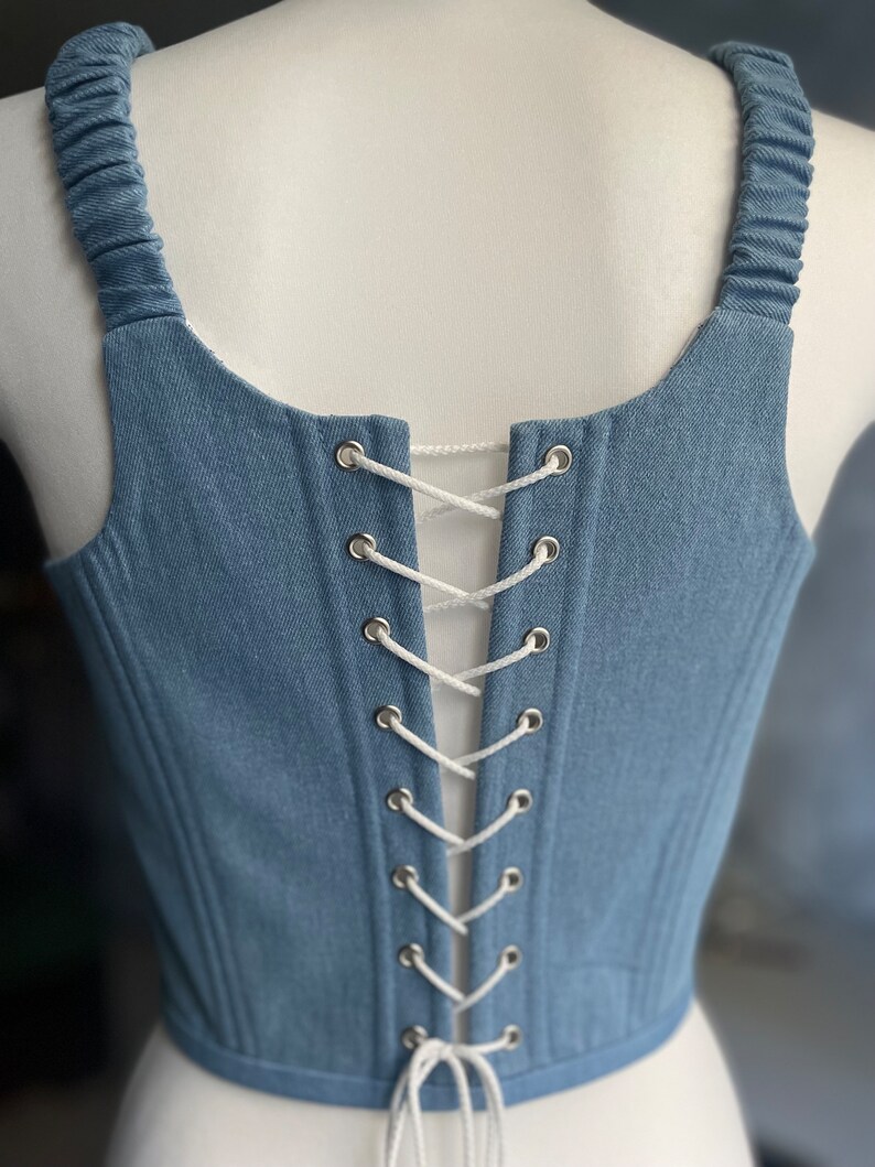 Denim Corset, Corset Top, Corset From Denim , Denim Top, - Etsy