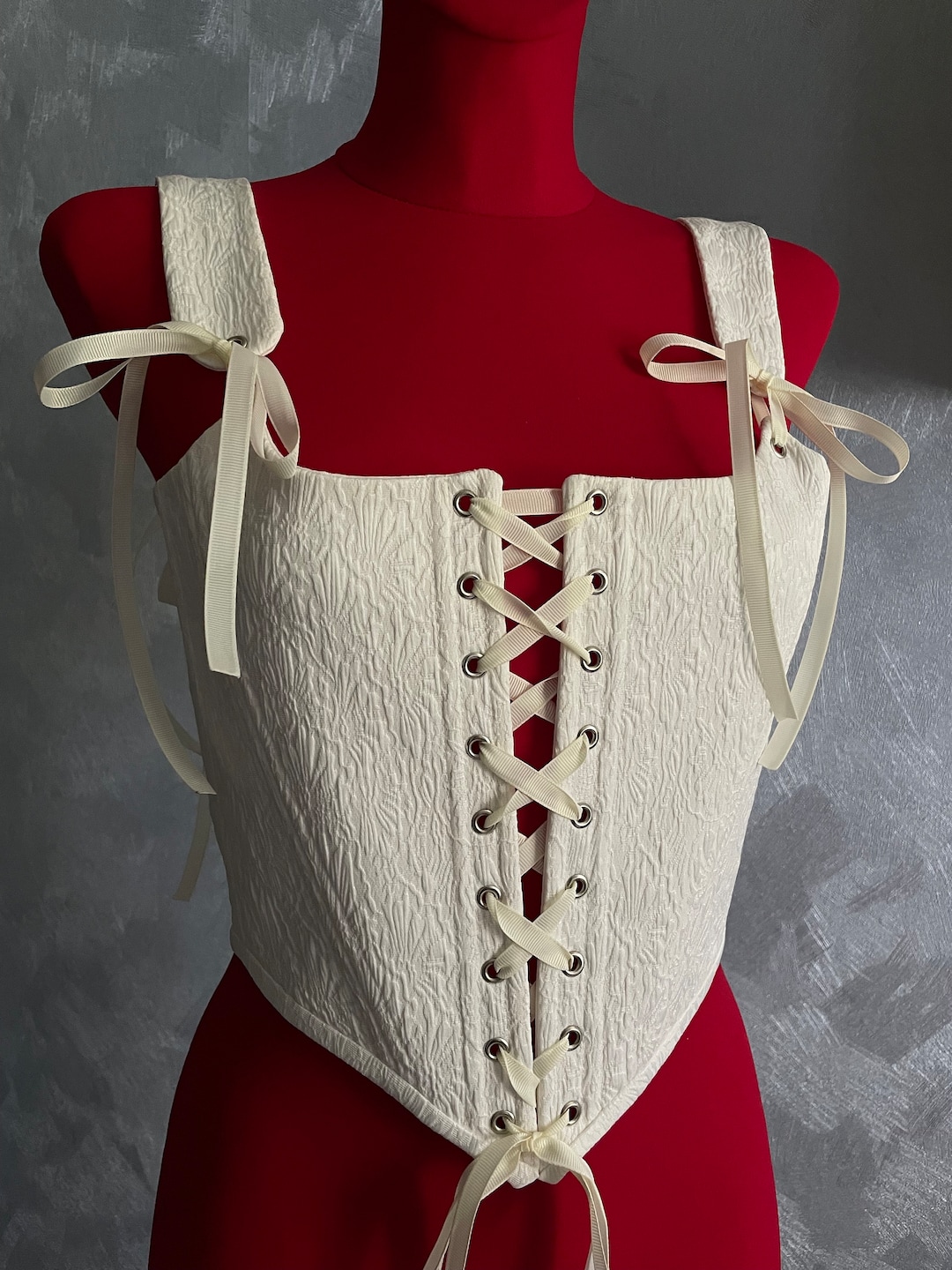 Renaissance Corset, Double Lace Corset, Corset Top, Handmade Corset ...
