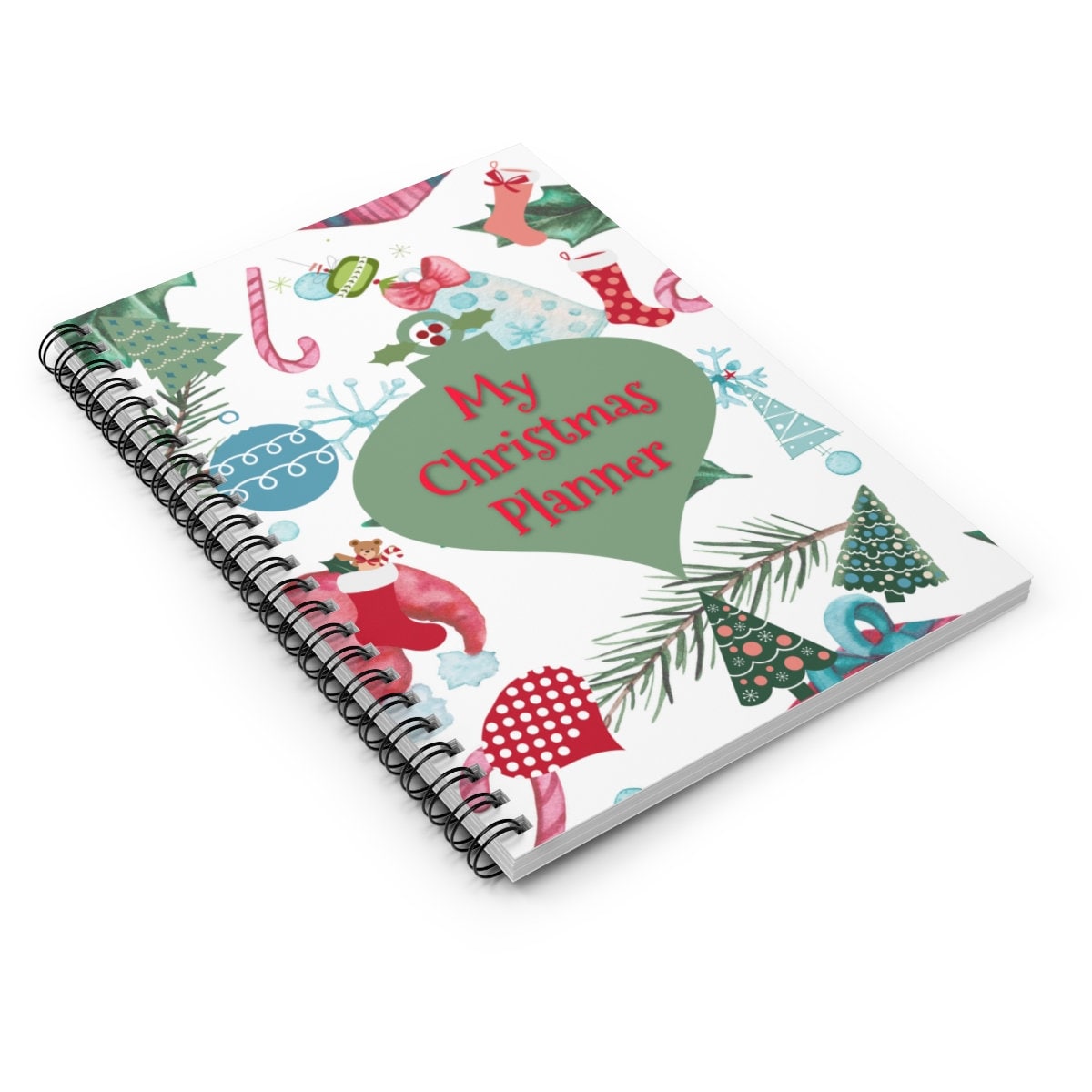 Spiral Christmas Planner Spiral Christmas Notebook Christmas - Etsy
