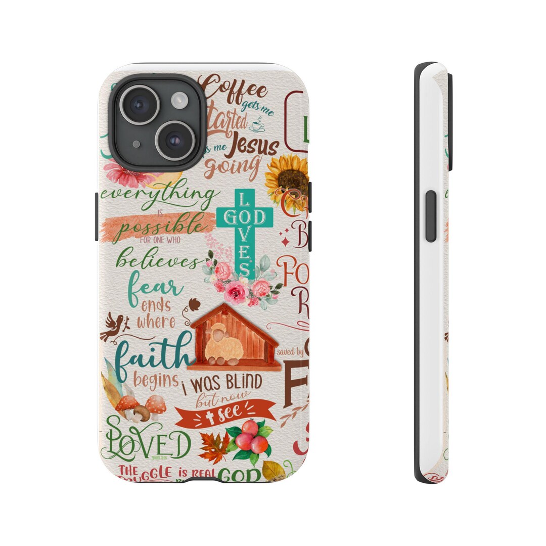 Scripture Phone Case, Jesus, Bible Verse, Coquette Collage Case ...